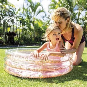 Dětský nafukovací bazén se třpytkami Intex 57103 / Ø 86 cm / 56 l / vinyl / růžová