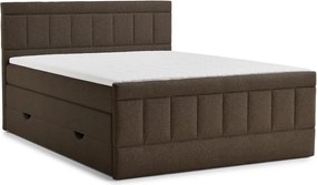 Hnědá boxspring postel s úložným prostorem 160x200 cm Caya – Maison de Rêve