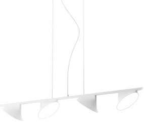 Axolight Orchid, bílé závěsné svítidlo, závěsné svítidlo, 4x15W LED 3000K, stmívatelné, délka 133,5cm