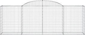 Klenuté gabionové koše 11ks 300x50x100/120cm pozinkované železo 3146710