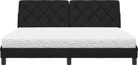 Postel s matrací černá 180 x 200 cm textil 3310757