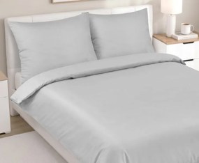 Bellatex Saténové povlečení na dvoudeku 180x200 cm, 2ks 70x90 cm Šedá