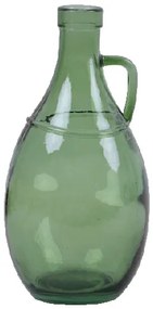 San Miguel VIDRIOS SAN MIGUEL !RECYCLED GLASS! Váza z recyklovaného skla s uchem, 26 cm, zelená