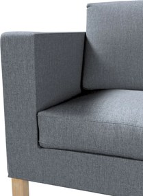 Potah na pohovku IKEA  Karlanda 2-místná, krátký barva šedá látka pletený vzor