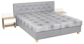 Čalouněná postel HERMÍNA, Velikost postele 160x200, Varianta matrace DIONE 0