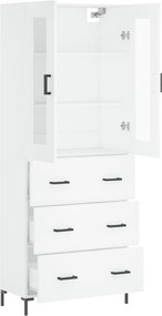 Skříň highboard bílá 69,5 x 34 x 180 cm kompozitní dřevo 3198401