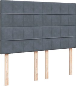 Box spring postel s matrací tmavě šedá 140x200 cm samet 3292359