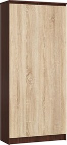 Regál R80 2D8P wenge/dub sonoma