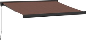 Ručně zatahovací markýza hnědá 350 x 250 cm 3215724