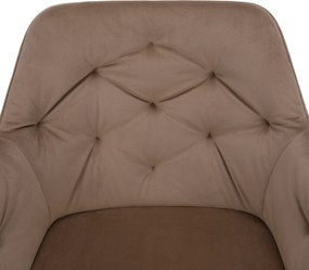 Designové křeslo, světle hnědá Velvet látka, VERIO