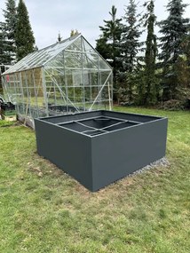 Velký vyvýšený záhon, sklolaminát, délka 200 cm, RAL 7016 - antracit
