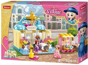 Stavebnice sluban girls dream village m38-b0906 dobový salon krásy