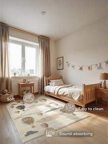 Hanse Home, Dětský koberec Adventures 106209 Cream Multicolor, 160x235, vícebarevná, dětský pokoj