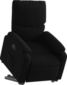 Zvedací polohovací křeslo černé textil 3204826