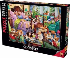 ANATOLIAN Puzzle Pejsci v posteli / 1000 dílků / od 14 let