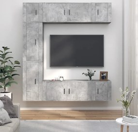 vidaXL 7dílný set TV skříněk kompozitní dřevo [3188648] Barva: Betonová šedá