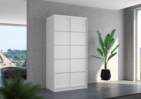 ADRK Šatní skříň posuvná RIVA W 100, bílá