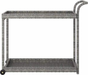 Barový vozík šedý 100 x 45 x 83 cm polyratan 316667