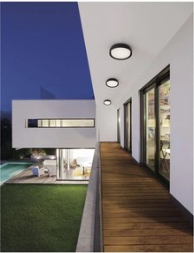 NV 9944603 Venkovní stropní svítidlo OLIVER černý hliník akrylový difuzor LED 20W 3000K 100-240V 92st. IP65 - NOVA LUCE