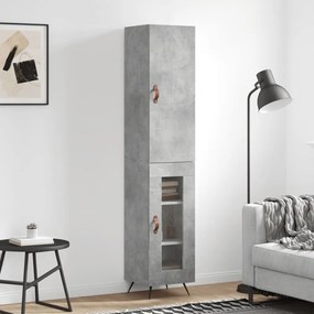 vidaXL Skříň highboard 34,5 x 34 x 180 cm kompozitní dřevo [3199019] Barva: Betonová šedá