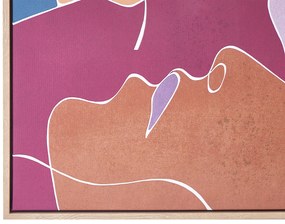 Zarámovaný obraz na plátně abstraktní motiv 63 x 93 cm vícebarevný FASANO Beliani