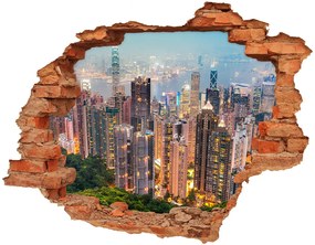 Wallmuralia Fototapeta díra na zeď 3D nálepka Hongkong 90x70 cm