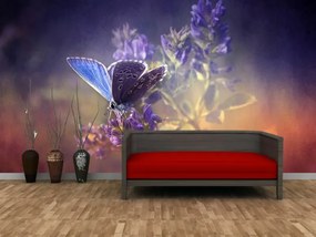 Tapeta - Fialový motýl (120x96 cm) - PopyDesign