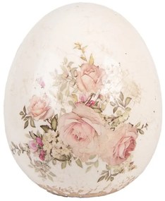 Keramická dekorace vejce s růžemi Rosien L – 14x16 cm
