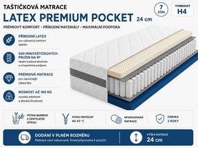 Latex Premium Pocket 24 cm set 1+1 80x200 24 ECOMATRACE latxpp2480set