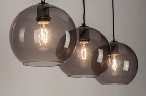Závěsné designové skleněné svítidlo nad jídelní stůl Prisma Trio