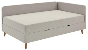 Šedá/béžová čalouněná jednolůžková postel s úložným prostorem s matrací 120x200 cm Cabana - II. jakost – Meise Möbel