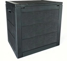 Zahradní úložný box LETA — 56x43x53 cm, plast, šedá