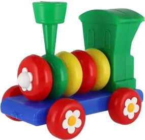 Směr Lokomotiva na šroubování / Tahací hračka / Plast / 20 cm / 2+