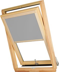 Dekodum Termoizolační roleta na střešní okno typu VELUX CK02/C02/102 Barva látky: Graphite Silver, Barva profilu: Bílá