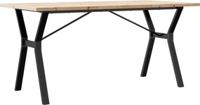 Jídelní stůl s Y rámem 160 x 80 x 75,5 cm borové dřevo a ocel 3282787