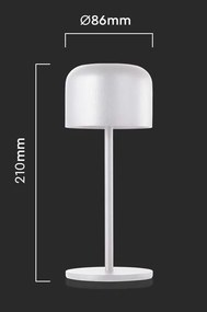 LED Solution Bílá LED stolní nabíjecí lampa 210mm 1,5W IP54 10449