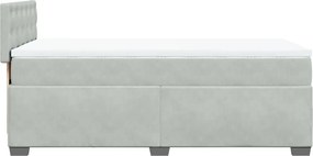 Box spring postel s matrací světle šedá 80 x 200 cm samet 3288474