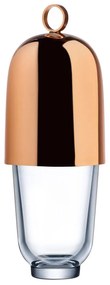 Nude designový cocktail shaker s kovovým vršekem Hepburn