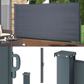 Boční markýza 180x350cm šedá