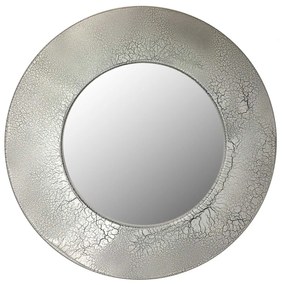 Amadeus Kulaté Zrcadlo ORNELA 50cm Stříbrný craquelet černá barva