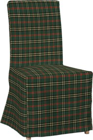 Potah na židli IKEA  Henriksdal, dlouhý barva zelená látka vzorované