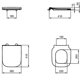 Ideal Standard i.life S - WC sedátko ultra ploché Soft Close, bílá T532901