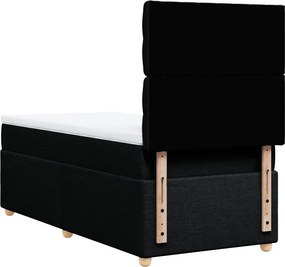 Box spring postel s matrací černá 90x200 cm textil 3291172