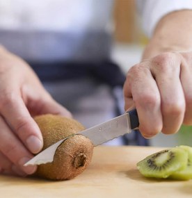 Opinel Les Essentiels+ N°313 vroubkovaný nůž na zeleninu 10 cm, modrá, 002353