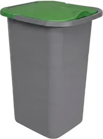 BELLI E FORTI Koš na tříděný odpad PREMI šedý, zelené víko / Plast / 2