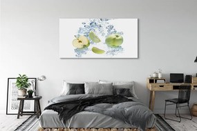 akrylový obraz Voda jablko nakrájený 140x70 cm