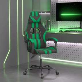 Herní židle černá a zelená umělá kůže 3143821