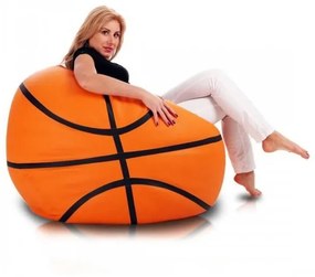 Sedací vak Basketbalový míč ekokůže TiaHome - Modrá
