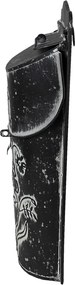 Černá antik poštovní schránka s květy a motýlem Mail - 22*37*33 cm
