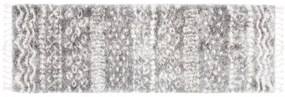 Kusový Běhoun Shaggy AZTEC FA60A Tmavě Šedý Rozměr: 70x250 cm